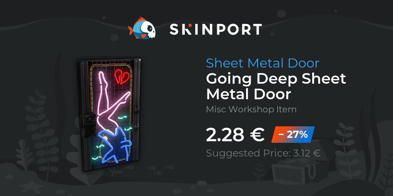 Going Deep Sheet Metal Door - Rust - Skinport