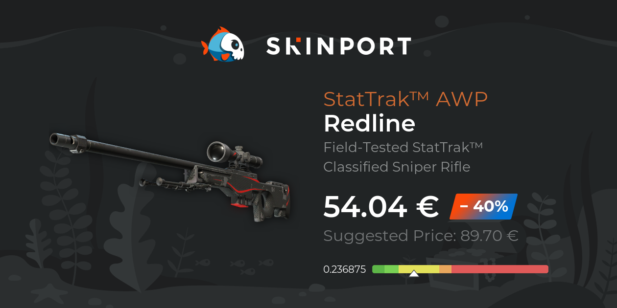 StatTrak™ AWP | Redline (Field-Tested) - Counter-Strike 2 - Skinport