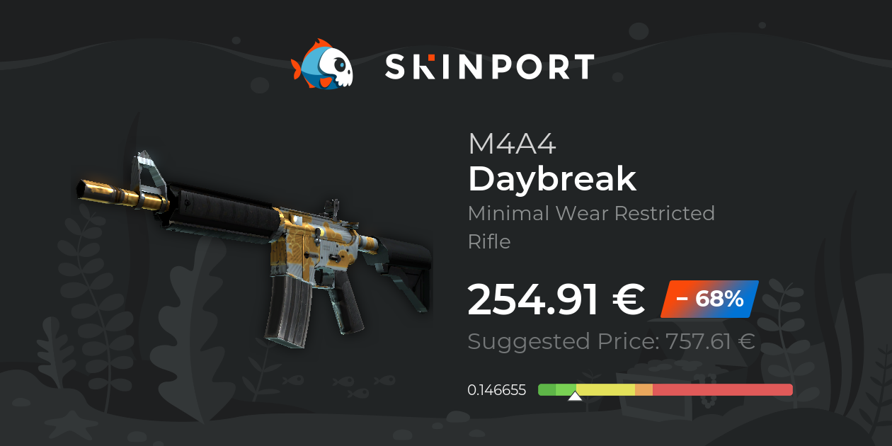 M4A4 | Daybreak (Minimal Wear) - CS2 - Skinport