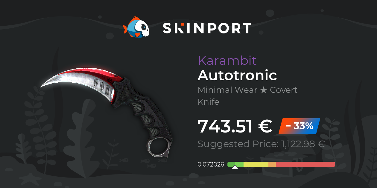 Karambit | Autotronic (Minimal Wear) - CS:GO - Skinport