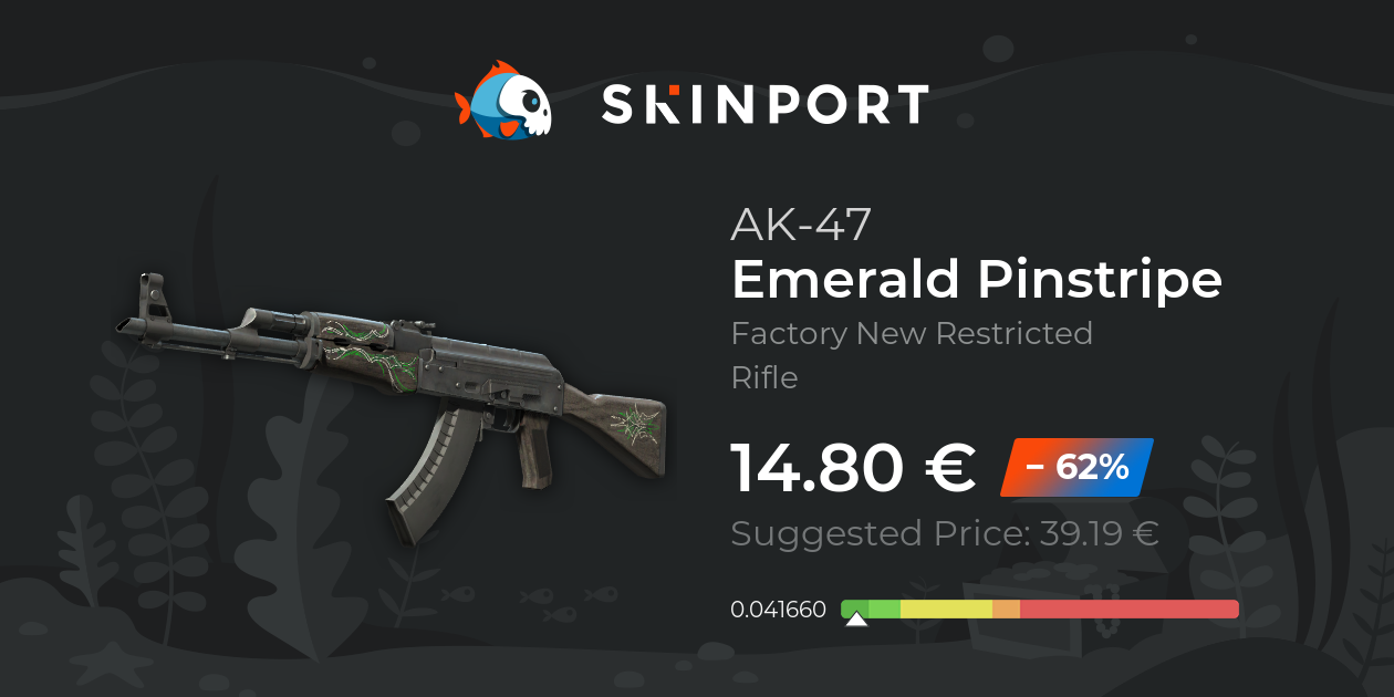 AK-47 | Emerald Pinstripe (Factory New) - Counter-Strike 2 - Skinport