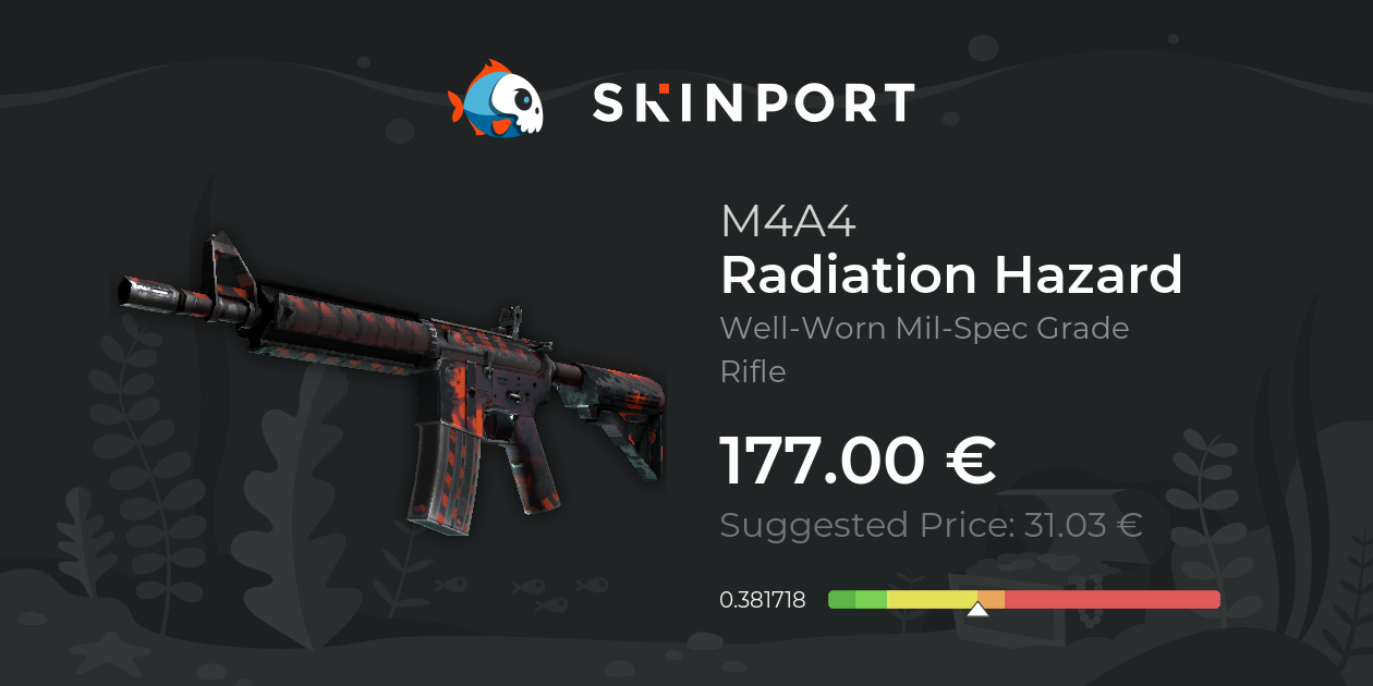 M4A4 | Radiation Hazard (Well-Worn) - Counter-Strike 2 - Skinport