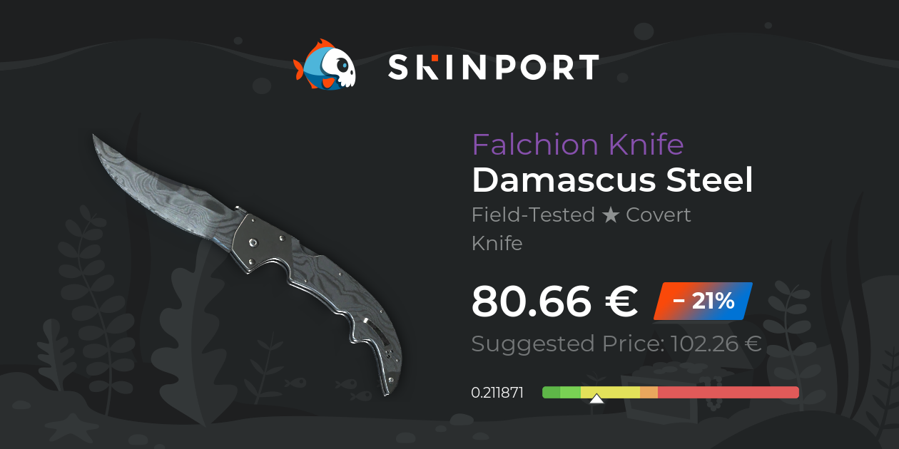 Falchion Knife | Damascus Steel (Field-Tested) - Counter-Strike 2 ...