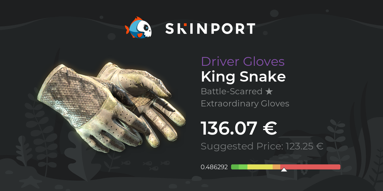 Driver Gloves | King Snake (Battle-Scarred) - Counter-Strike 2 - Skinport