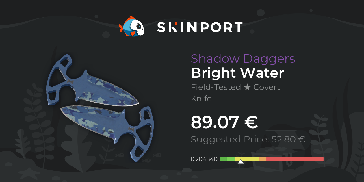 Shadow Daggers | Bright Water (Field-Tested) - Counter-Strike 2 - Skinport