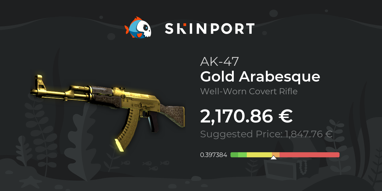 AK-47 | Gold Arabesque (Well-Worn) - Counter-Strike 2 - Skinport