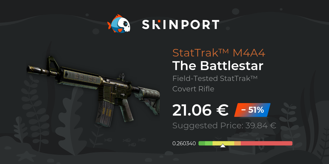StatTrak™ M4A4 | The Battlestar (Field-Tested) - CS:GO - Skinport