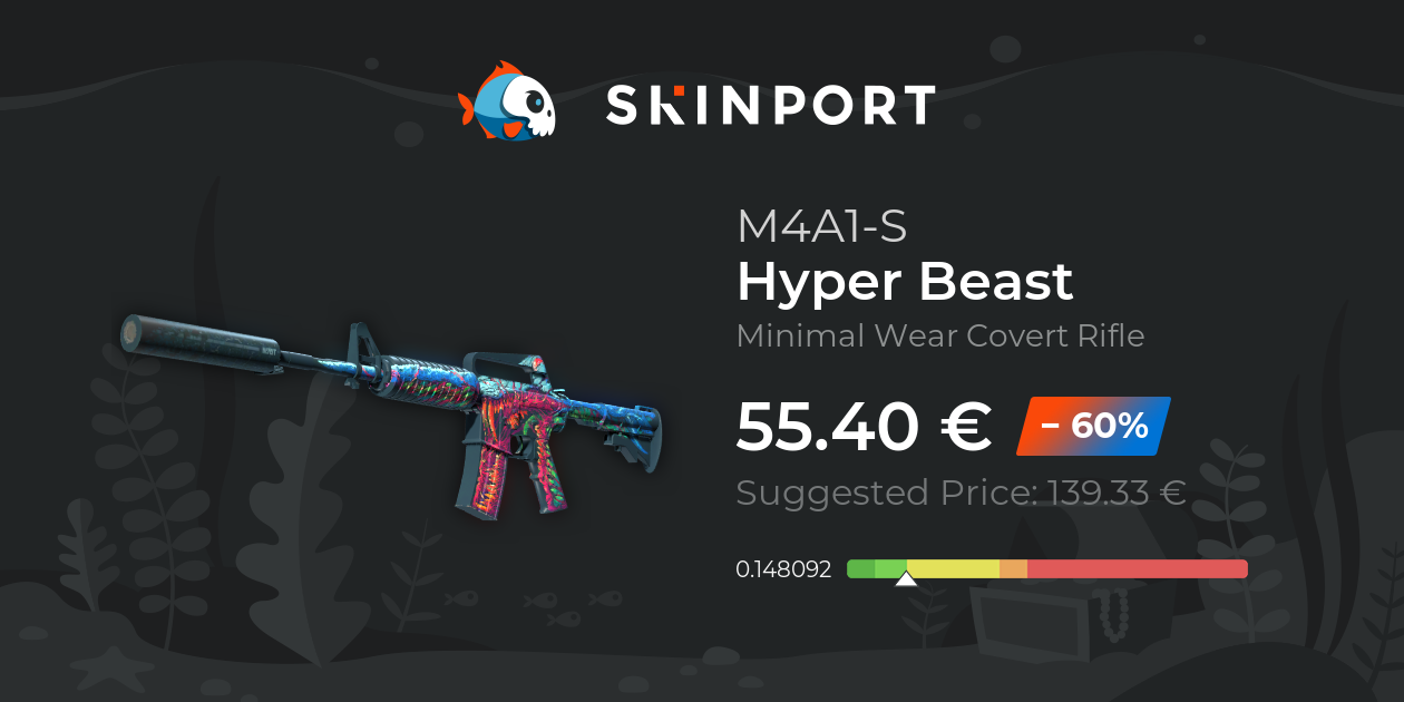 M4A1-S | Hyper Beast (Minimal Wear) - Counter-Strike 2 - Skinport
