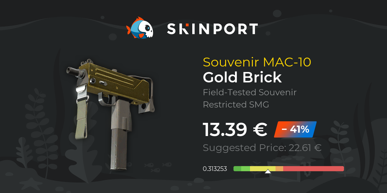 Souvenir MAC-10 | Gold Brick (Field-Tested) - Counter-Strike 2 - Skinport
