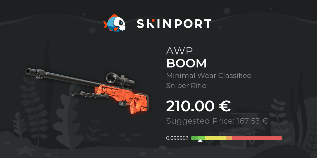 AWP | BOOM (Minimal Wear) - Counter-Strike 2 - Skinport