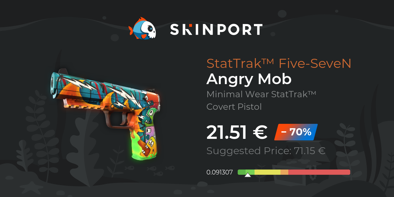 StatTrak™ Five-SeveN | Angry Mob (Minimal Wear) - Counter-Strike 2 ...