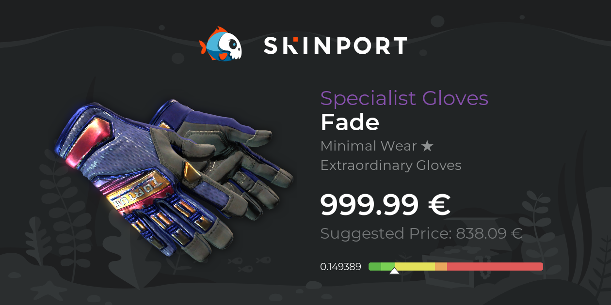 Specialist Gloves | Fade (Minimal Wear) - Counter-Strike 2 - Skinport