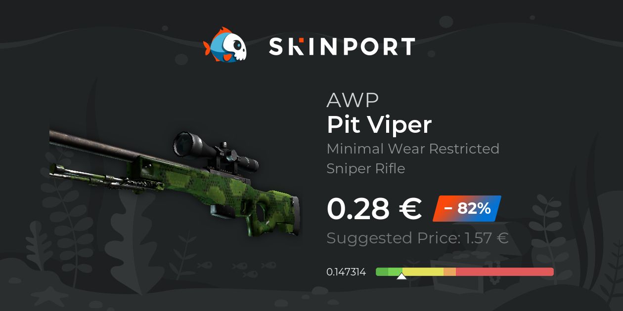 AWP | Pit Viper (Minimal Wear) - Counter-Strike 2 - Skinport