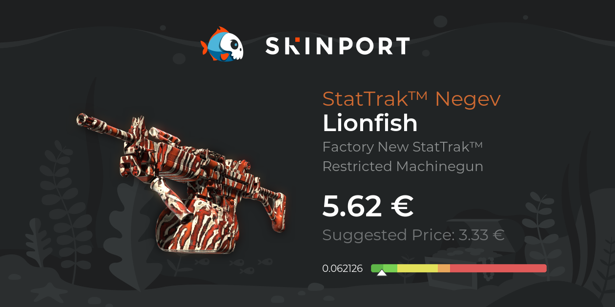 StatTrak™ Negev | Lionfish (Factory New) - Counter-Strike 2 - Skinport