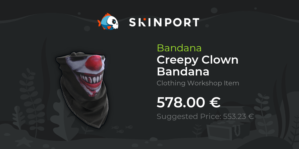 Creepy Clown Bandana - Rust - Skinport