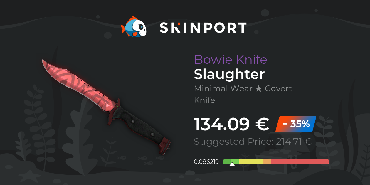 Bowie Knife | Slaughter (Minimal Wear) - Counter-Strike 2 - Skinport