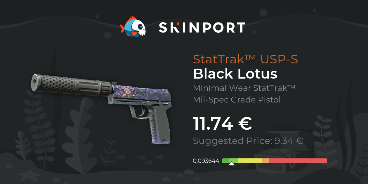 StatTrak™ USP-S | Black Lotus (Minimal Wear) - Counter-Strike 2 - Skinport
