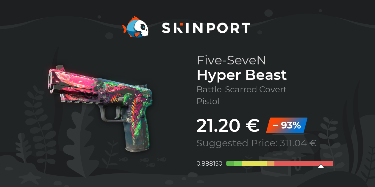 Five-SeveN | Hyper Beast (Battle-Scarred) - Counter-Strike 2 - Skinport