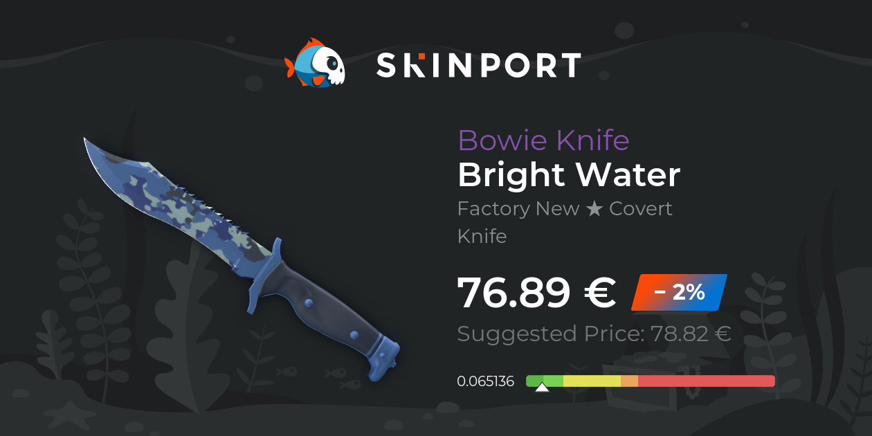 Bowie Knife | Bright Water (Factory New) - Counter-Strike 2 - Skinport