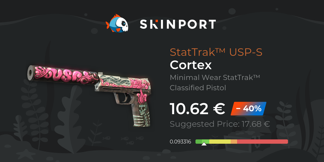StatTrak™ USP-S | Cortex (Minimal Wear) - Counter-Strike 2 - Skinport