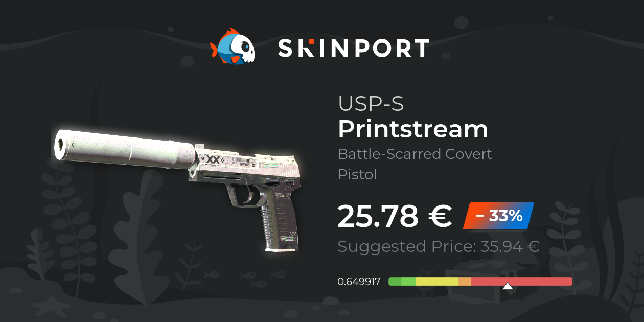 USP-S | Printstream (Battle-Scarred) - Counter-Strike 2 - Skinport