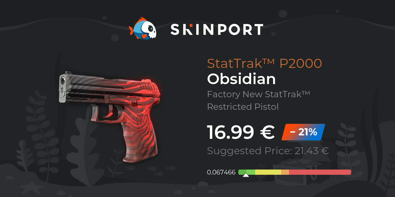StatTrak™ P2000 | Obsidian (Factory New) - Counter-Strike 2 - Skinport