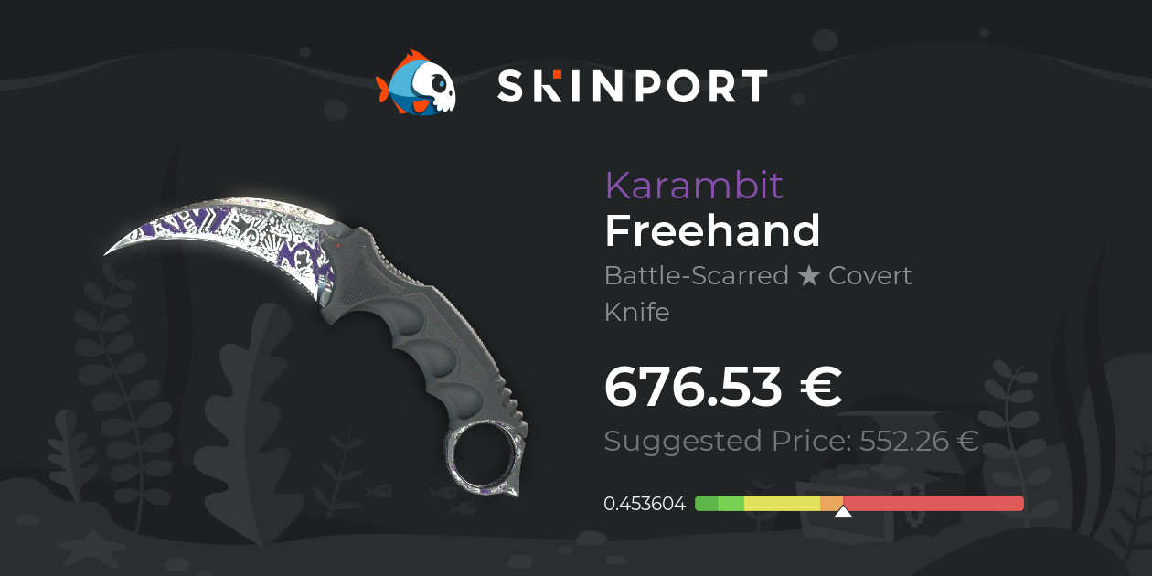 Karambit | Freehand (Battle-Scarred) - Counter-Strike 2 - Skinport