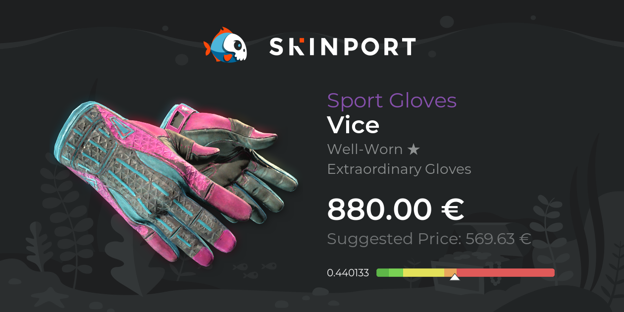 Sport Gloves | Vice (Well-Worn) - Counter-Strike 2 - Skinport