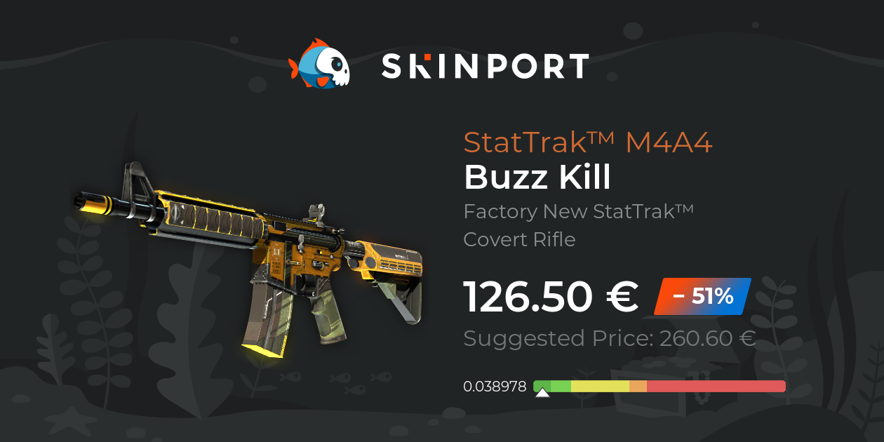 StatTrak™ M4A4 | Buzz Kill (Factory New) - Counter-Strike 2 - Skinport
