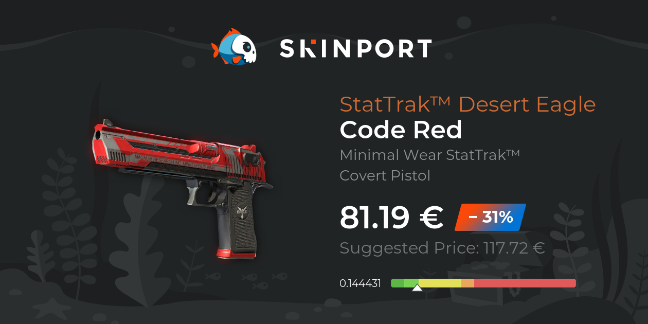 StatTrak™ Desert Eagle | Code Red (Minimal Wear) - Counter-Strike 2 ...