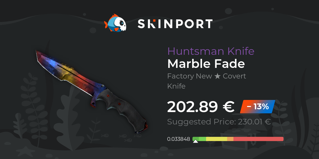 Huntsman Knife | Marble Fade (Factory New) - Counter-Strike 2 - Skinport
