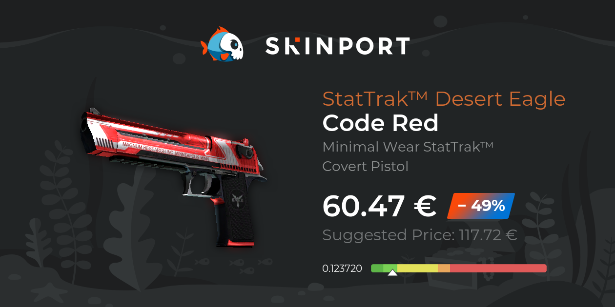 StatTrak™ Desert Eagle | Code Red (Minimal Wear) - Counter-Strike 2 ...