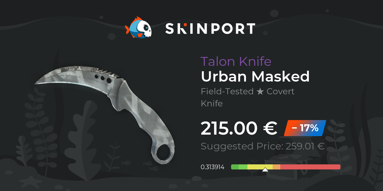 Talon Knife | Urban Masked (Field-Tested) - Counter-Strike 2 - Skinport
