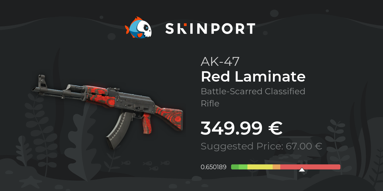 AK-47 | Red Laminate (Battle-Scarred) - Counter-Strike 2 - Skinport