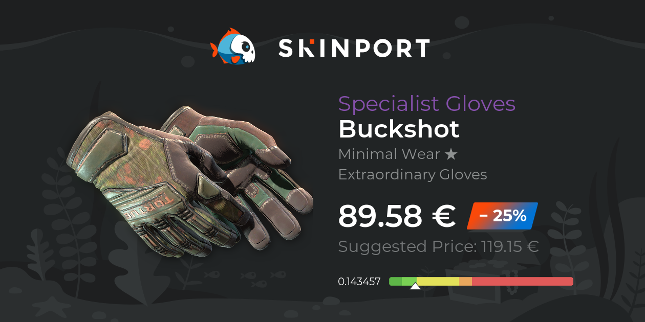 Specialist Gloves | Buckshot (Minimal Wear) - Counter-Strike 2 - Skinport
