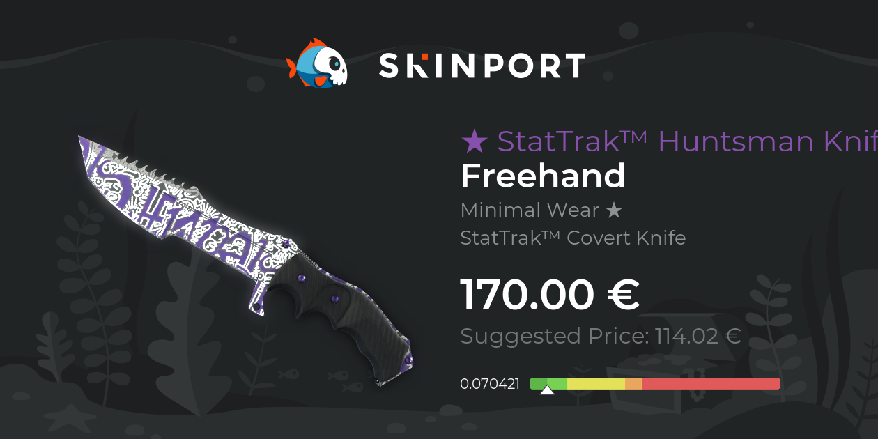 StatTrak™ Huntsman Knife | Freehand (Minimal Wear) - Counter-Strike 2 ...