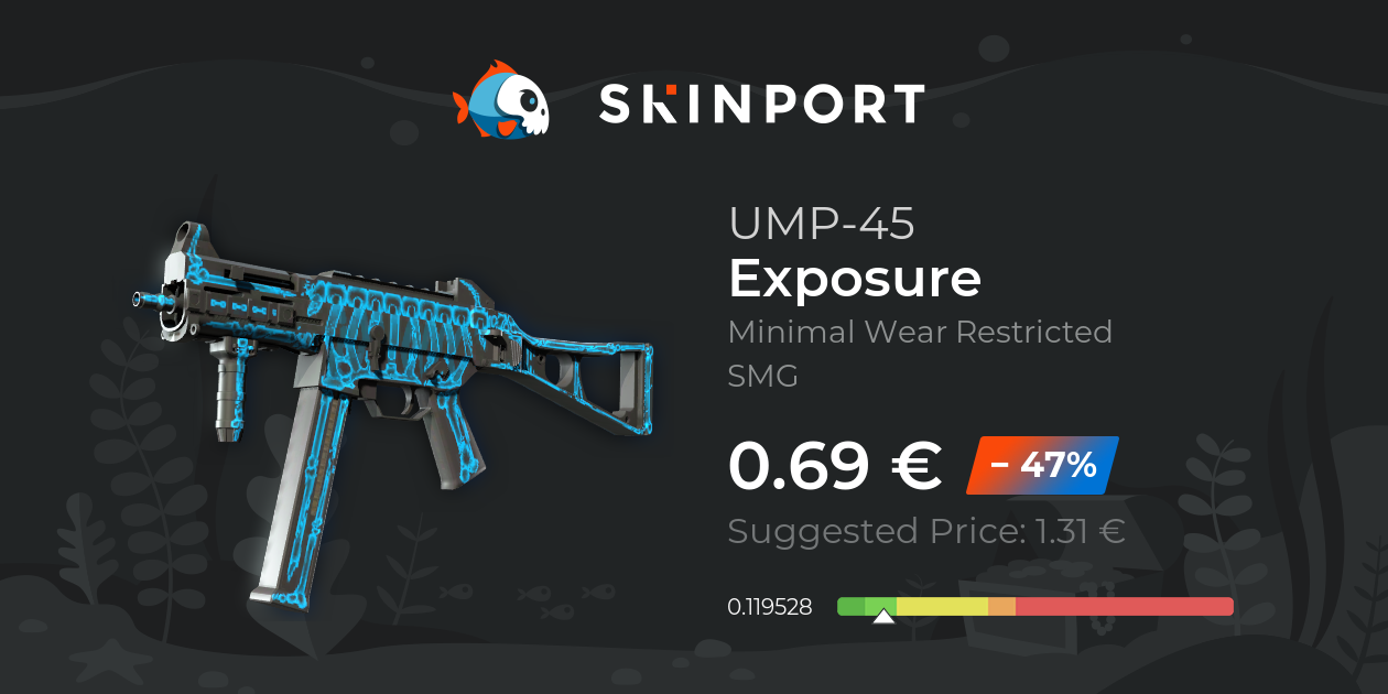 UMP-45 | Exposure (Minimal Wear) - Counter-Strike 2 - Skinport