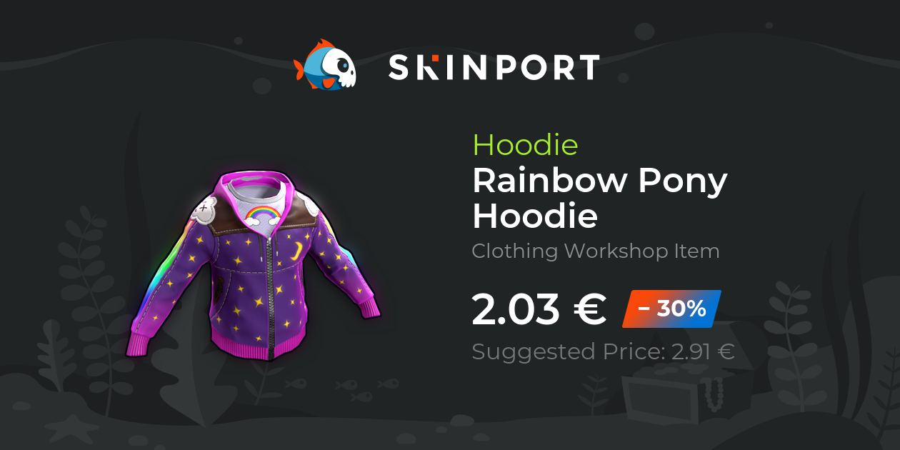 Rainbow Pony Hoodie - Rust - Skinport