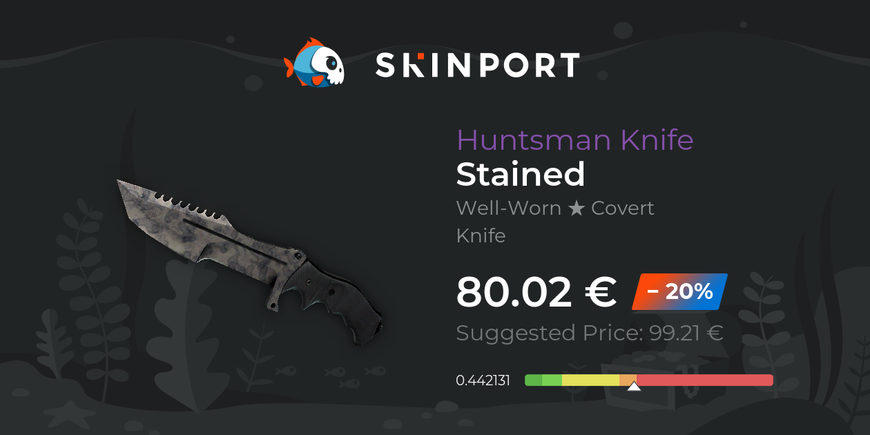Huntsman Knife | Stained (Well-Worn) - CS:GO - Skinport