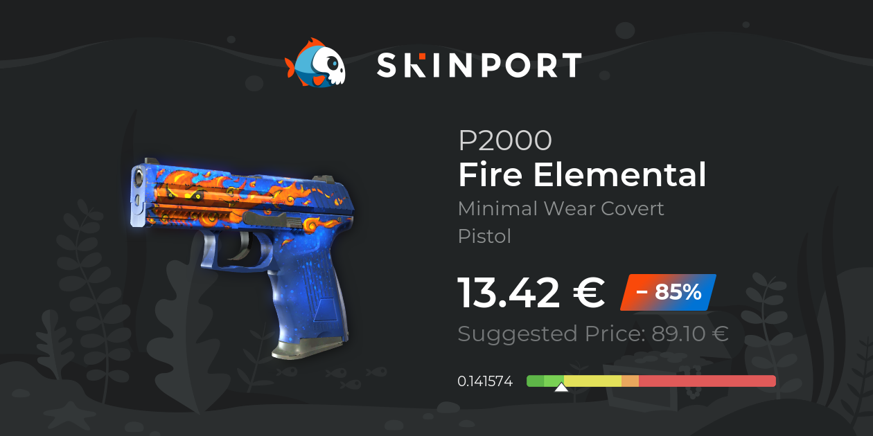 P2000 | Fire Elemental (Minimal Wear) - Counter-Strike 2 - Skinport
