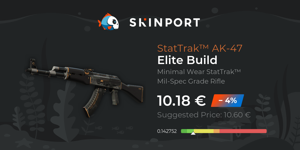 StatTrak™ AK-47 | Elite Build (Minimal Wear) - Counter-Strike 2 - Skinport