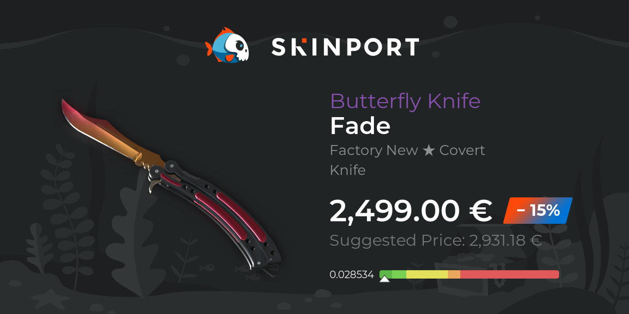 Butterfly Knife | Fade (Factory New) - Counter-Strike 2 - Skinport