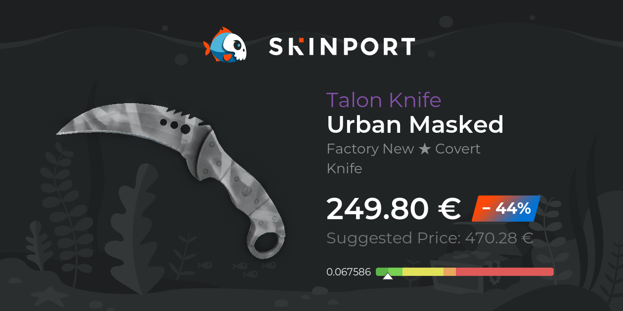 Talon Knife | Urban Masked (Factory New) - Counter-Strike 2 - Skinport