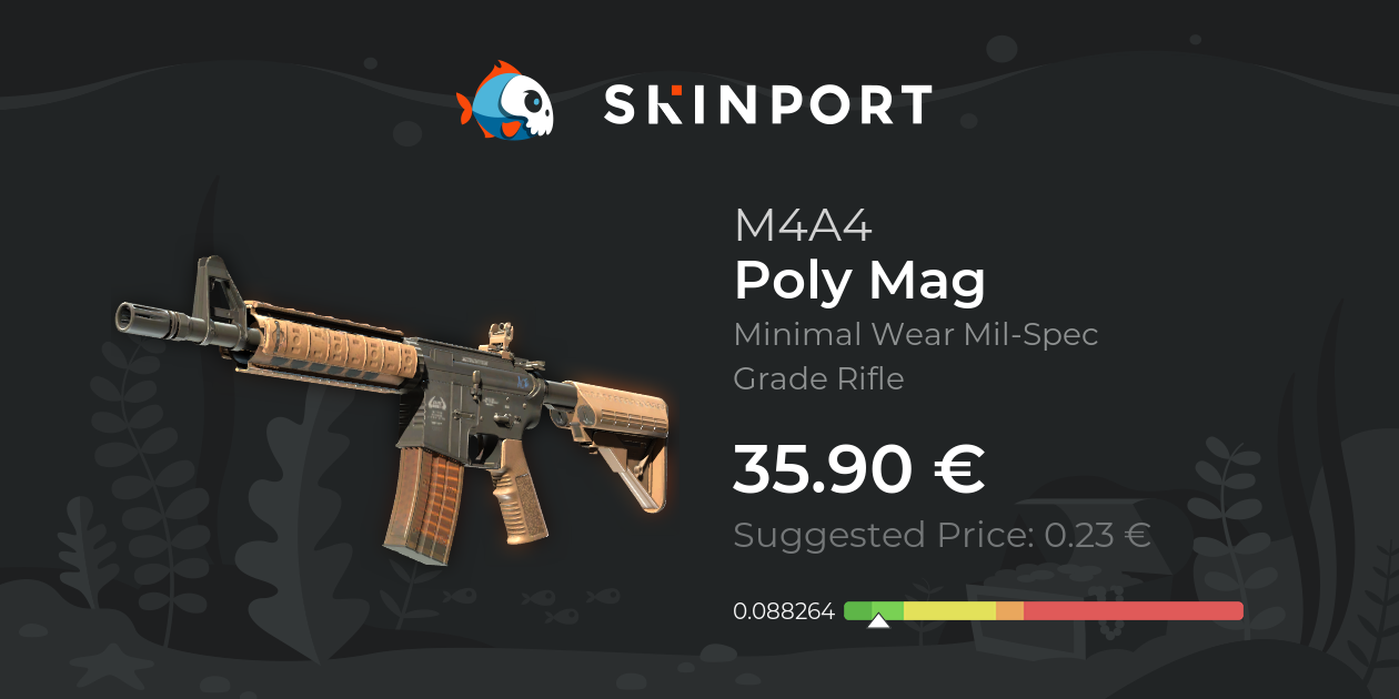 M4A4 | Poly Mag (Minimal Wear) - Counter-Strike 2 - Skinport