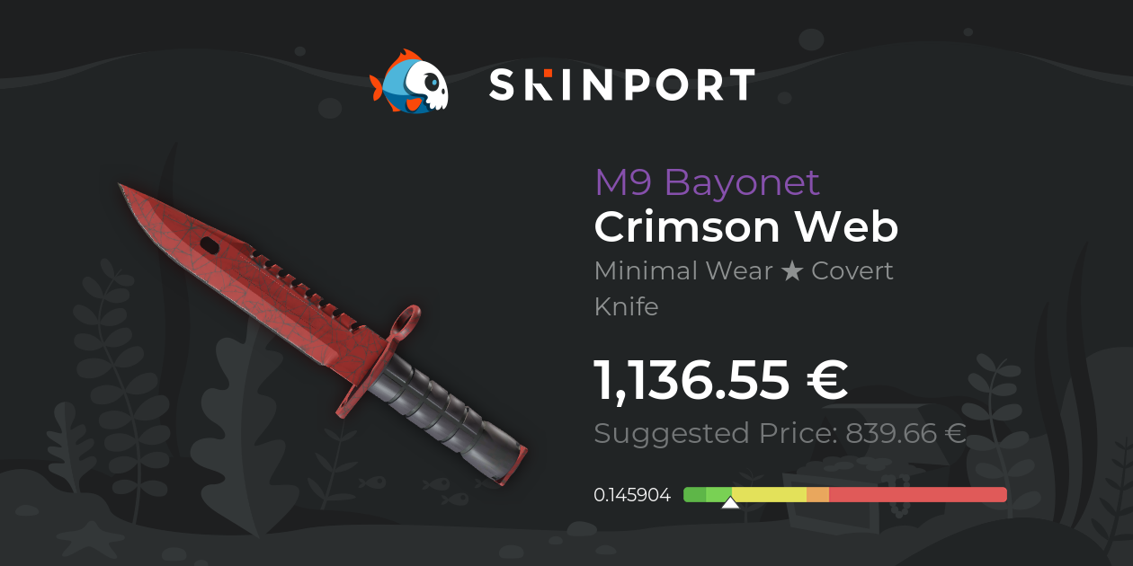 M9 Bayonet | Crimson Web (Minimal Wear) - Counter-Strike 2 - Skinport