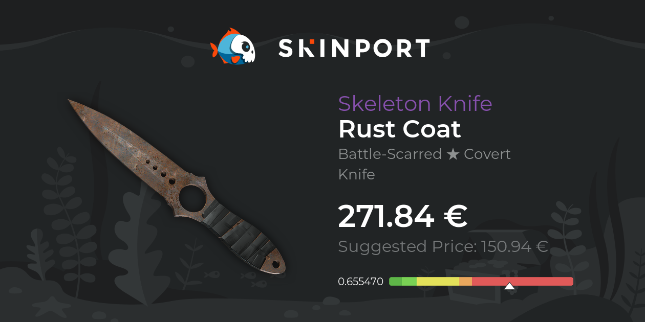 Skeleton Knife | Rust Coat (Battle-Scarred) - Counter-Strike 2 - Skinport