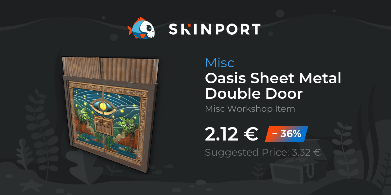 Oasis Sheet Metal Double Door - Rust - Skinport