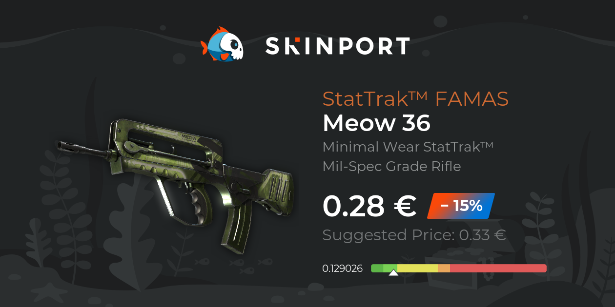 StatTrak™ FAMAS | Meow 36 (Minimal Wear) - Counter-Strike 2 - Skinport