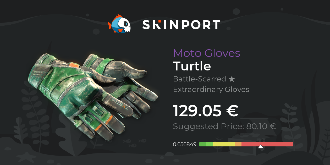 Moto Gloves | Turtle (Battle-Scarred) - Counter-Strike 2 - Skinport