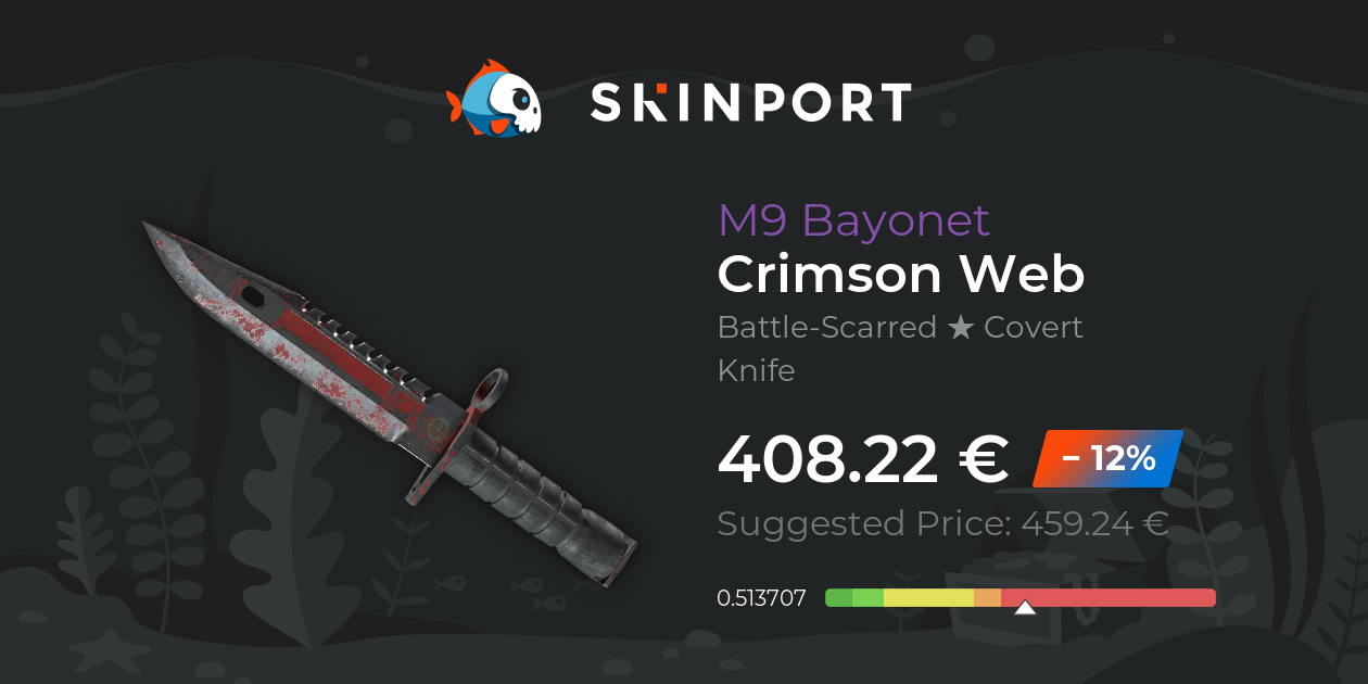 M9 Bayonet | Crimson Web (Battle-Scarred) - Counter-Strike 2 - Skinport
